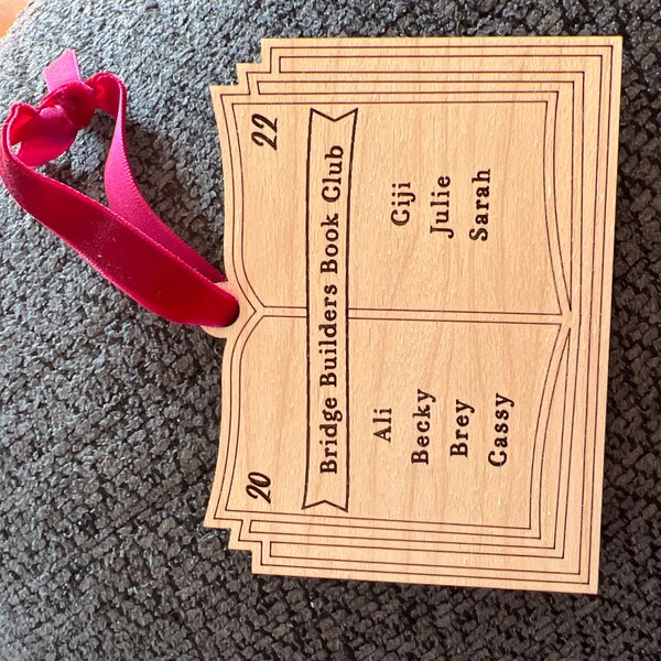 A Year in Books Ornament | Book Club | End of Year | Christmas Gift ...