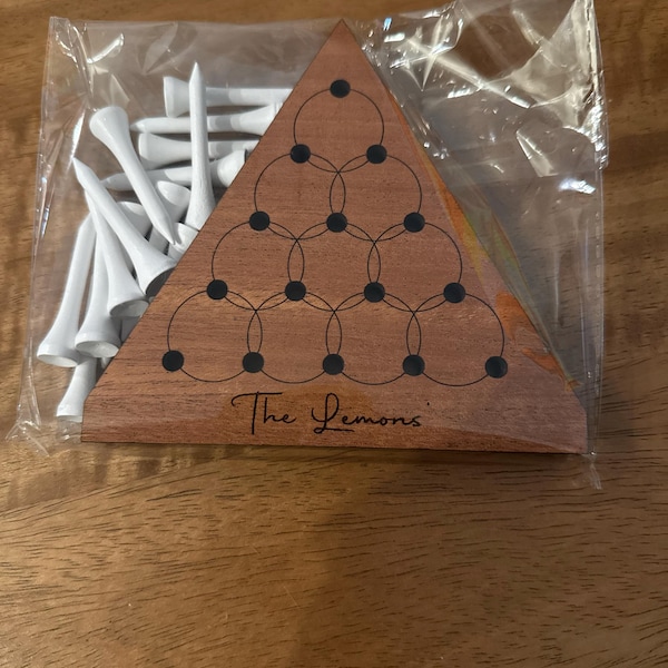 Personalized Triangle Peg Jump Game / Golf Tee / Solitaire/ Gift ...