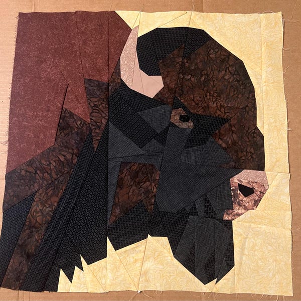 Buffalo Fpp--animals of Strength--north America--paper Piecing Quilt ...