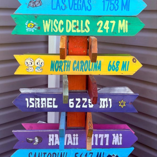 7 Halloween Arrows, Hand Painted Wood Directional Signs Destination ...