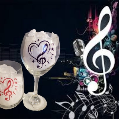 Music Note Heart Love Symbol Treble Clef Sheet Musical Classical Design ...