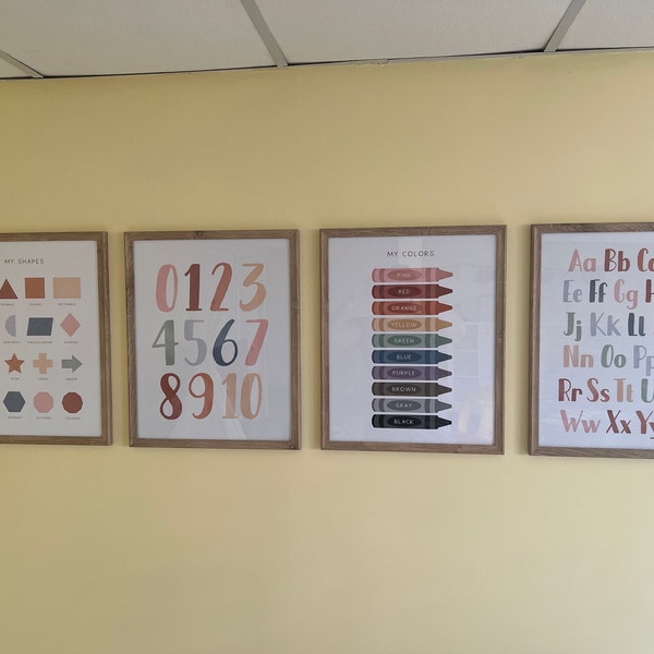 Rainbow Counting Poster, Numbers 0-10 Print, PRINTABLE Educational Wall ...