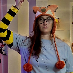 Childrens Hand Knit becky and wrath of Becky Fox Winter Hats - Etsy