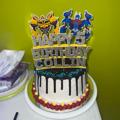 3 Unit TRANSFORMERS Birthday Cake Topper PERSONALIZED - Etsy