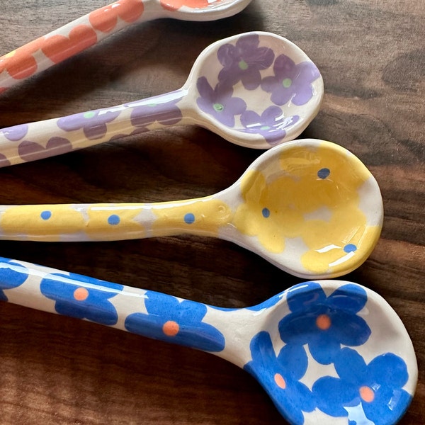 Black Handmade Ceramic Spoons - Etsy