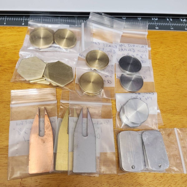 Brass Coin Blanks - 1 1/4 " X 1/8" - American Made - Reeded Edge ...