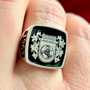 10K Gold, 14K Gold, 18K Gold, Family Crest Ring-coat of Arms Family ...