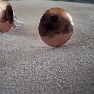 Copper Hammered Studs, Copper Studs, Hammered Copper Studs - Etsy UK