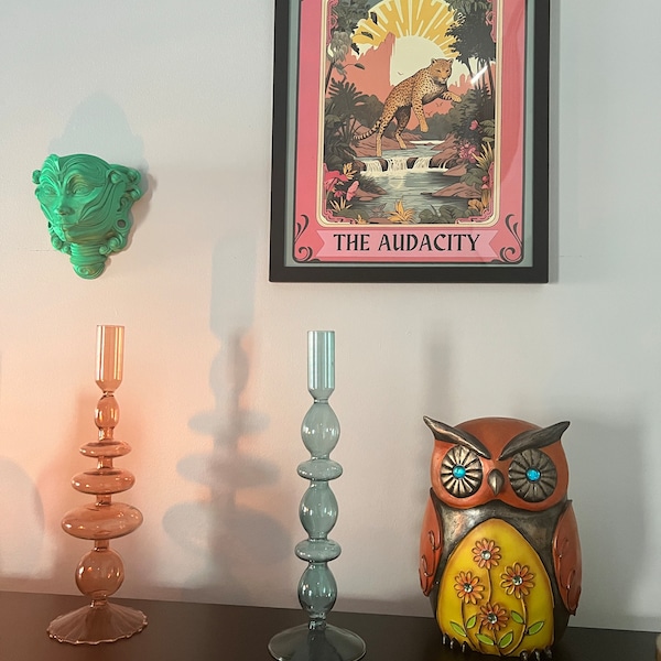 The Audacity Tarot Card Leopard Wall Art Boho Cheetah Wall Art the ...