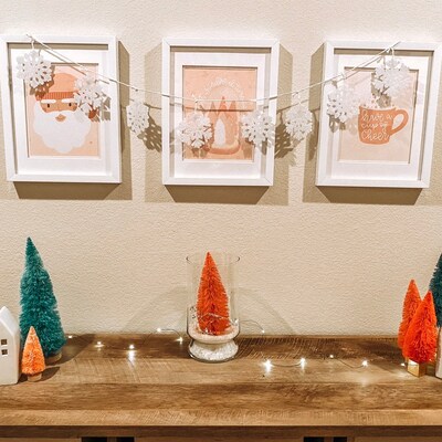 Have a Cup of Cheer, Christmas Printable Art, Whimsical Christmas, Pink ...