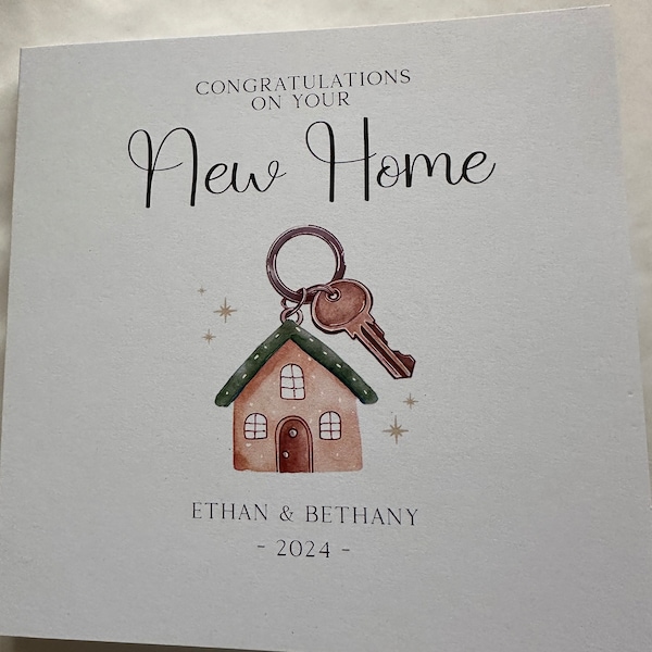 Personalised New Home Card - New Home Gift - Congratulations on Your ...