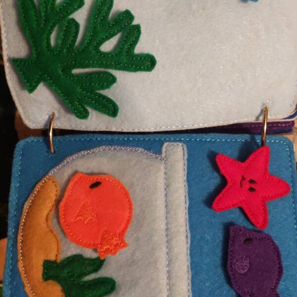 Toddler Quiet Book Page - Build Your Own Felt Quiet Book - Fish Bowl ...