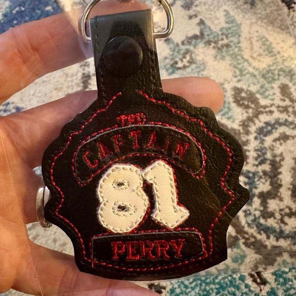 Firefighter Helmet Shield Keychain, Personalized Fireman, Fire Wife Bag ...