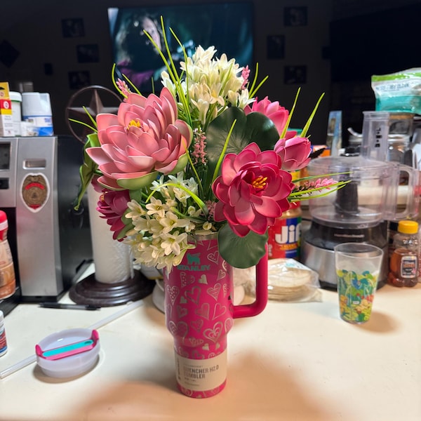 Roses 40oz Stanley OR Generic Laser Engraved Tumbler, Floral Gifts ...