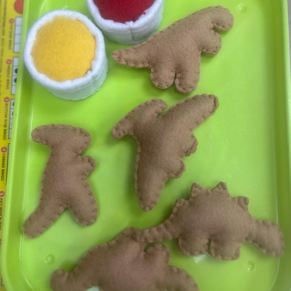 Felt Chicken Nugget Toys, Felt Food Set, Play Food, Play Kitchen, Play ...