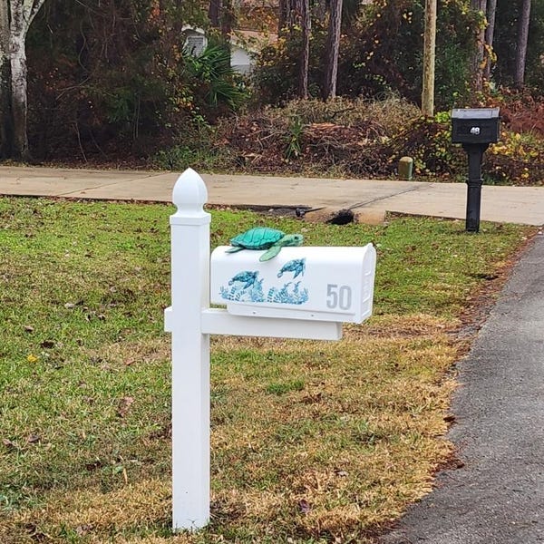 Toon Turtle Mailbox Topper - Customizable Colors! - Etsy