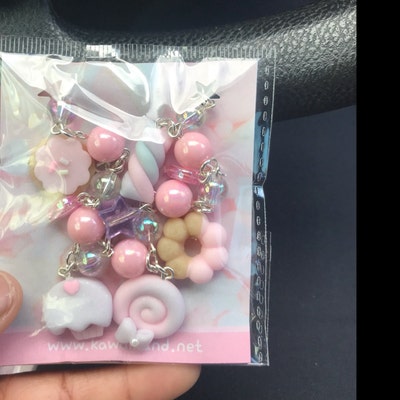 Kawaii Sweet Charms Bracelet Acrylic Beads Bracelet With Fake Sweets ...