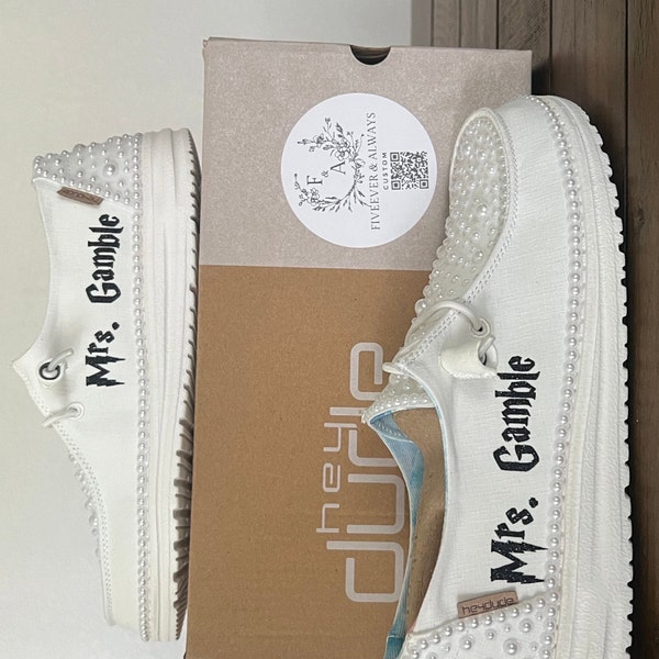 Custom Wedding/pearl Dude Shoes(larger Pearls)-great Custom Gifts ...