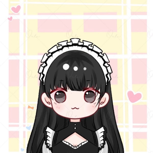 Custom Cute Chibi Portrait Commission Personalized Anime Cartoon Art ...