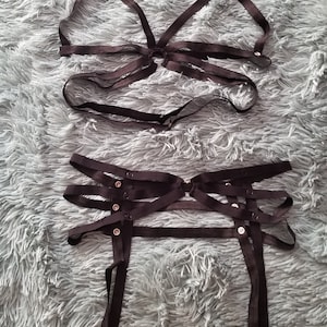 Strappy Bondage Garter Belt/ Body Cage/ Fetish Lingerie/ Harness - Etsy