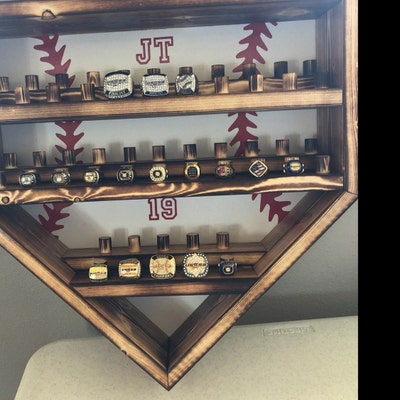 Baseball Homeplate 55 Ring Display Case Holder - Etsy