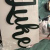 Custom Script Unfinished Wood Sign Laser Cut Letters Hanging Wall Decor ...