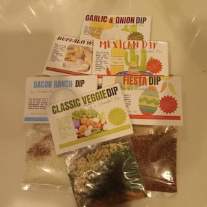 Pick Your Own Flavors 4 Pack Dip Mix Packages Perfect for Appetizers ...