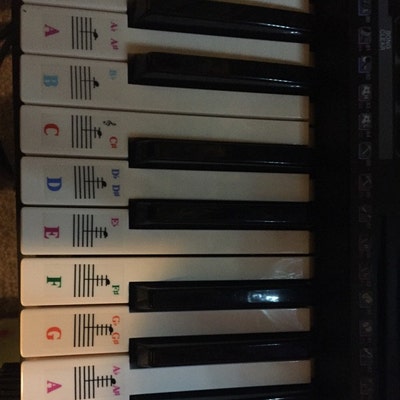 Piano Sticker for 61 Key Keyboards Transparent and Removable - Etsy