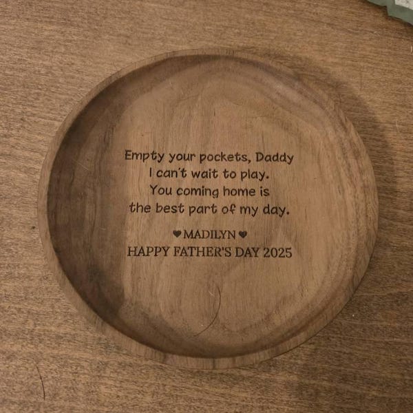 Personalized Valet Tray for Dad, Father's Day Gift, Catch All Table ...