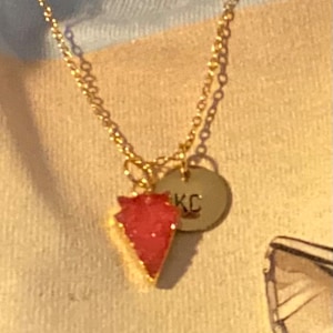 Kansas City Inspired Lariat Chief Y Necklace Gold Mini Arrowhead KC ...