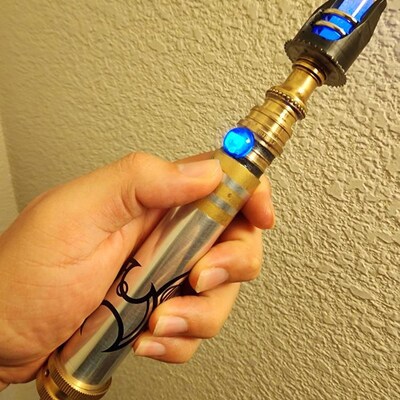 Steampunk Sonic Screwdriver Black & Yellow With Light and Sound. Light ...