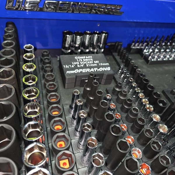 1/2 Drive Socket Trays NO SKIPS 3/8in - 1-1/2in & 10mm - 38mm ...