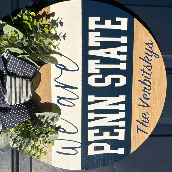 Penn State Wreath | Penn State Sign| Penn State Door Hanger | Penn ...