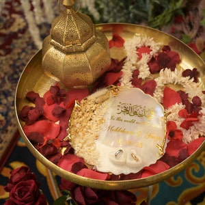 Nikkah Ring Tray Resin Nikkah Wedding Ring Tray Ring Dish personalised ...