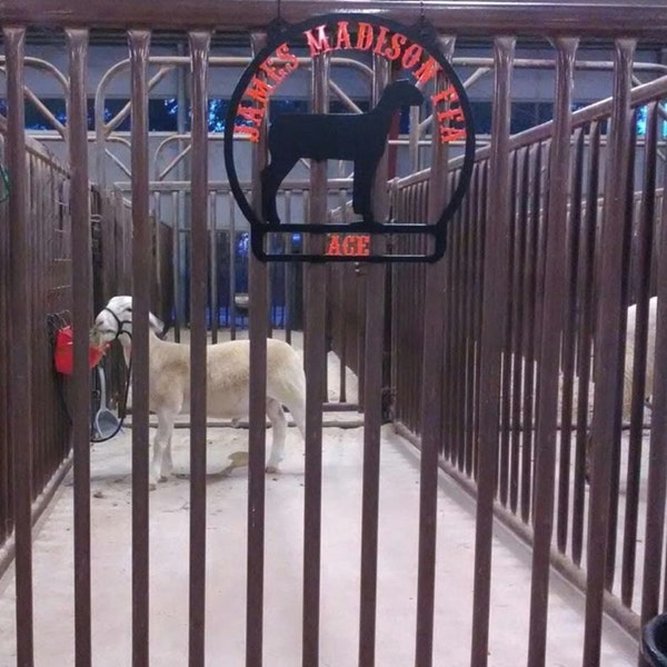 Custom Metal Livestock Sign: Personalized Farm Animal Pen Art - Etsy