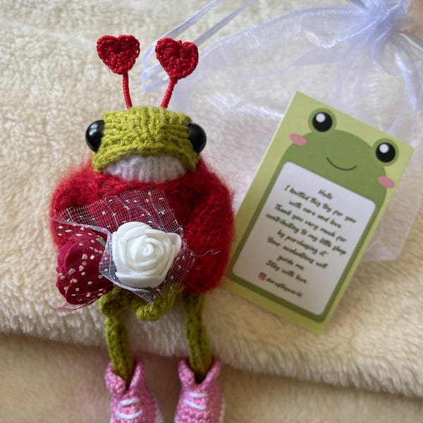 Plush Frog, Amigurumi Frog, Knitted Frog, Amigurumi Doll, Crochet Frog ...