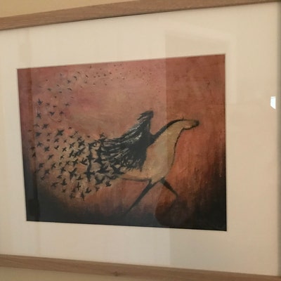 Raven Wind Art Print Crows With Powerful Woman Shaman Rider Equestrian ...