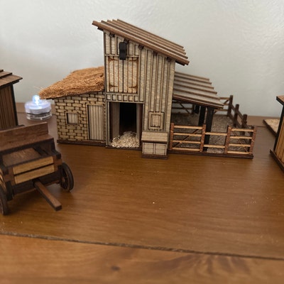 HO Scale Miniature Gunsmoke Dodge City Marshal Office/jail - Etsy