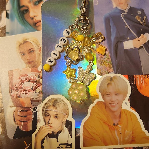 Stray Kids Laser Cut ATE Logo Lightstick Charm Tour Bag Accessory Fan ...