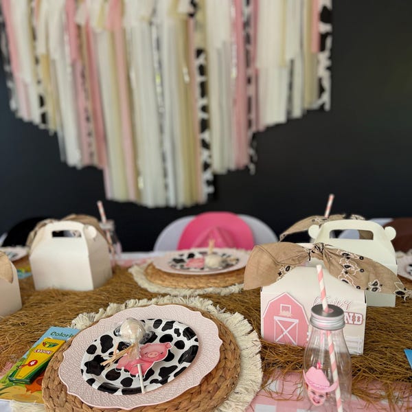 Holy Cow/cow Party/birthday Party/backdrop Fringe/streamers/my First ...