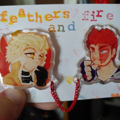 Endhawks Red String Acrylic Pins - Etsy