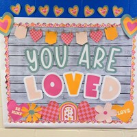 Retro Spring Bulletin Board Kit, Acrostic Poem, Pastel Spring Theme ...