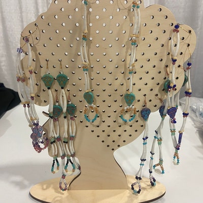 Earring Display, Multiple Earring Display, Craft Show Display, Wooden ...