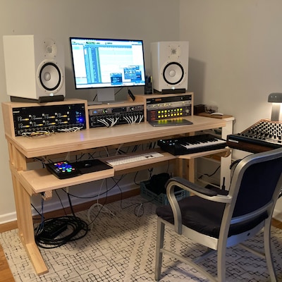 Solid Maple Studio Desk With Piano Drawer - Etsy
