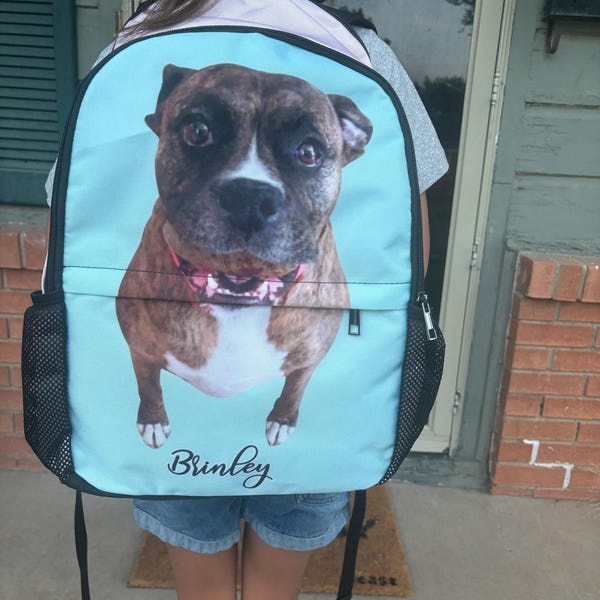 Personalized Photo/name Backpack, Custom Face Lunch Bag Set, With Photo ...
