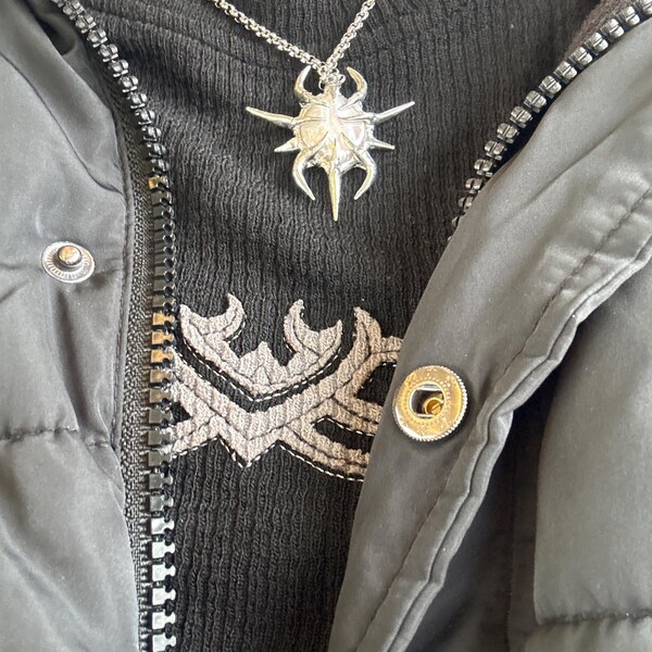 Spiky Heart Pearl Necklace Grunge Alt Goth Y2k Jewelry - Etsy