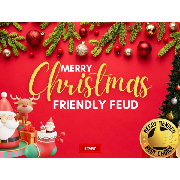 White Christmas Friendly Feud Game. Similar to Family Feud With Sound ...