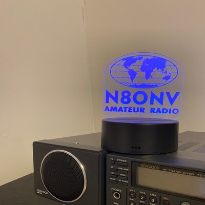 Ham Radio Lighted Globe Callsign Display LED Amateur Radio Operator NOW ...