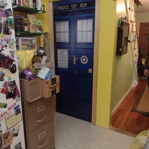 Tardis Door Wrap, Tardis Door Cover, Policebox Door Wrap, Tardis Decal ...