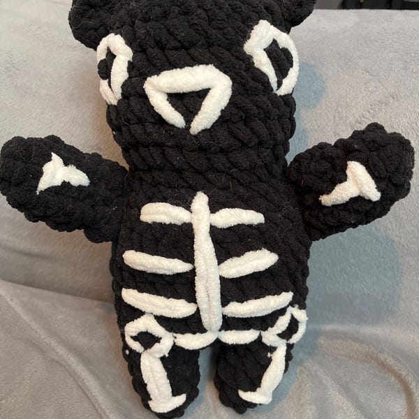 Handmade Crochet Skeleton Teddy Bear - Etsy